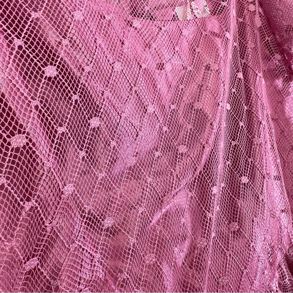 Vintage Jcpenney 80’s “Pretty In Pink” Lace Overlay P… - Gem